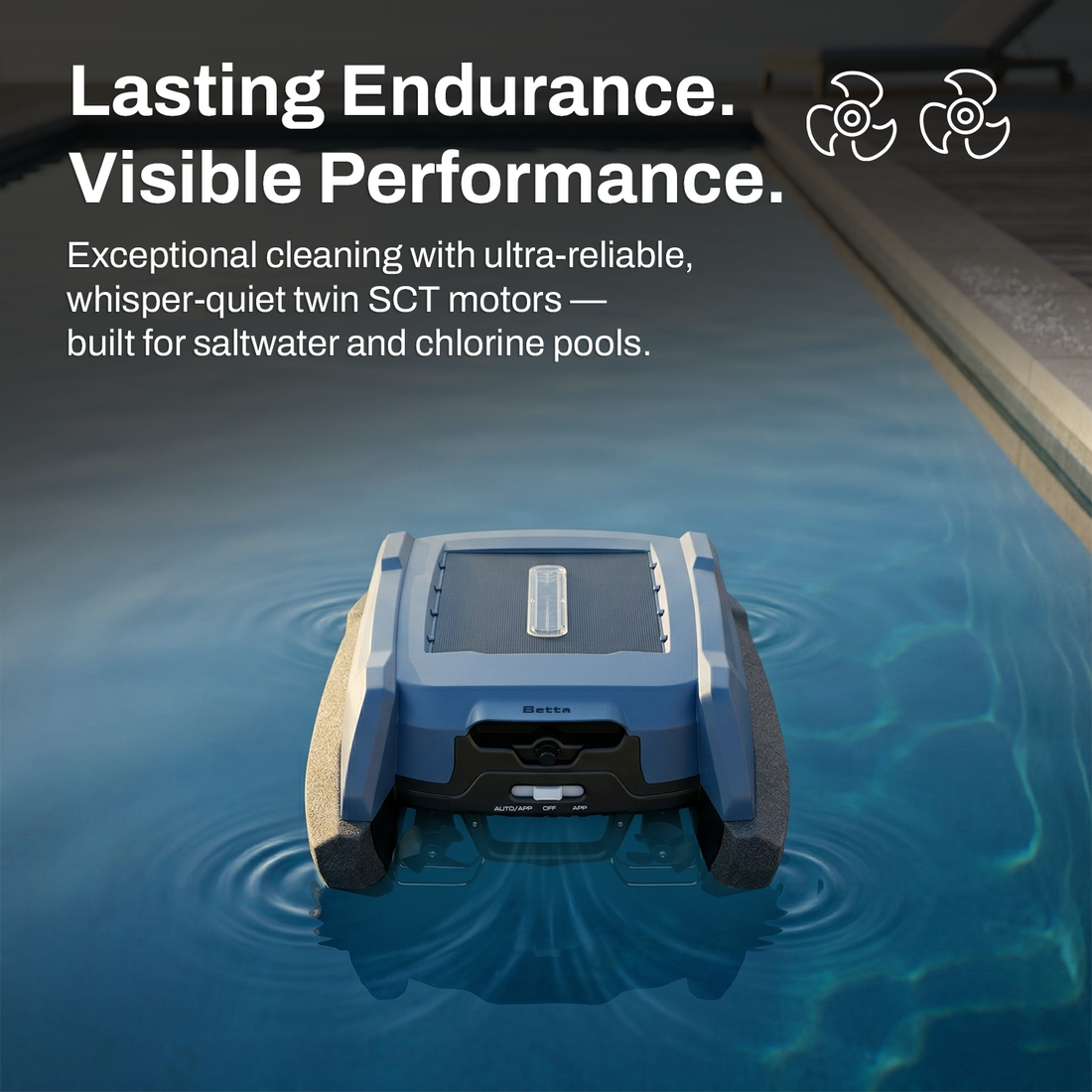 Betta Neo - Intelligent Solar-Powered Robotic Pool Skimmer with App Co