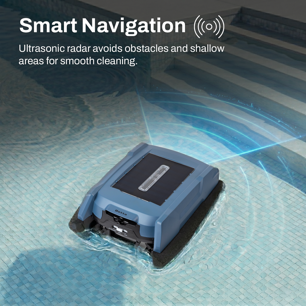 Betta Neo - Intelligent Solar-Powered Robotic Pool Skimmer with App Co